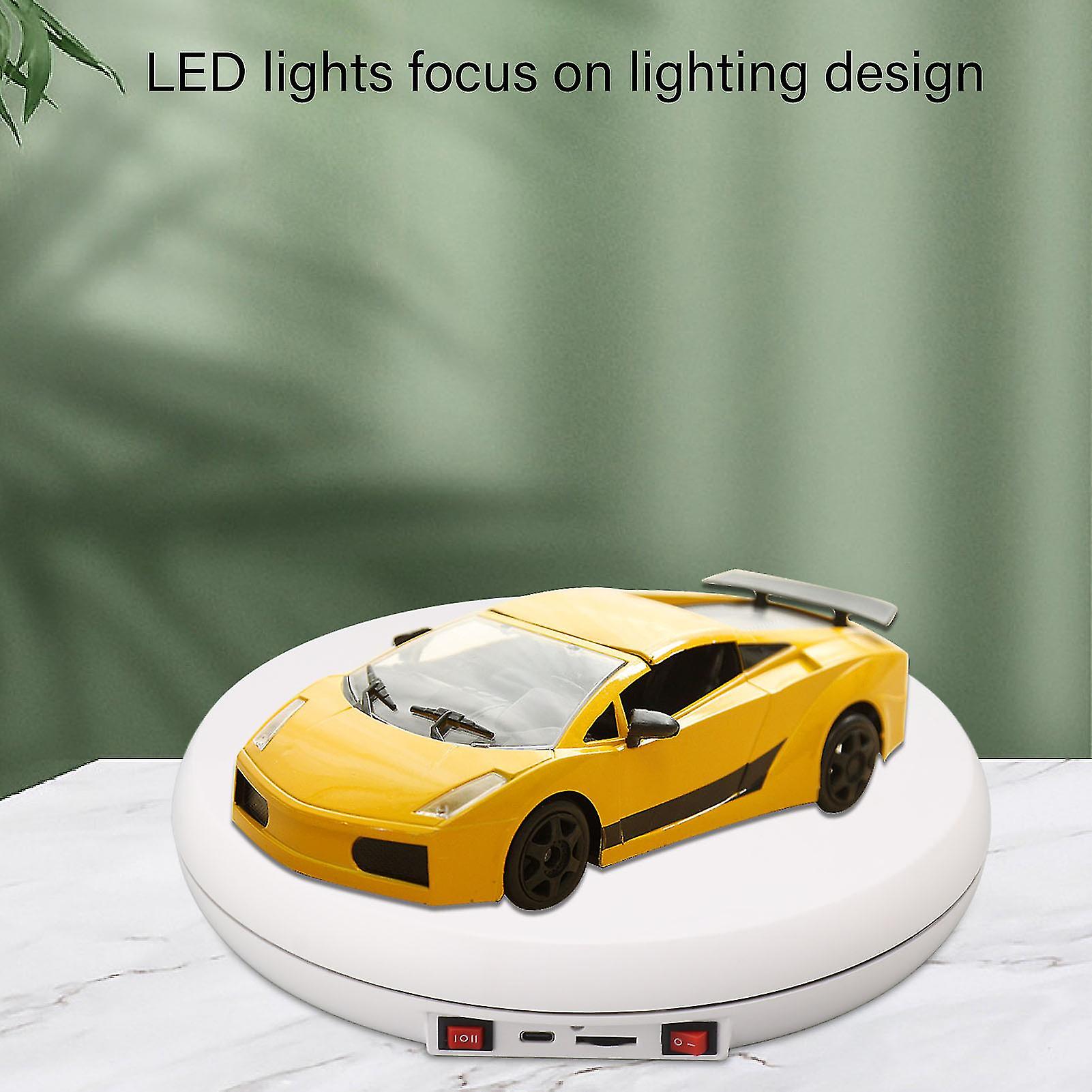 Electric Rotating Display Table LED Light 25cm Noiseless 20kg Load ...