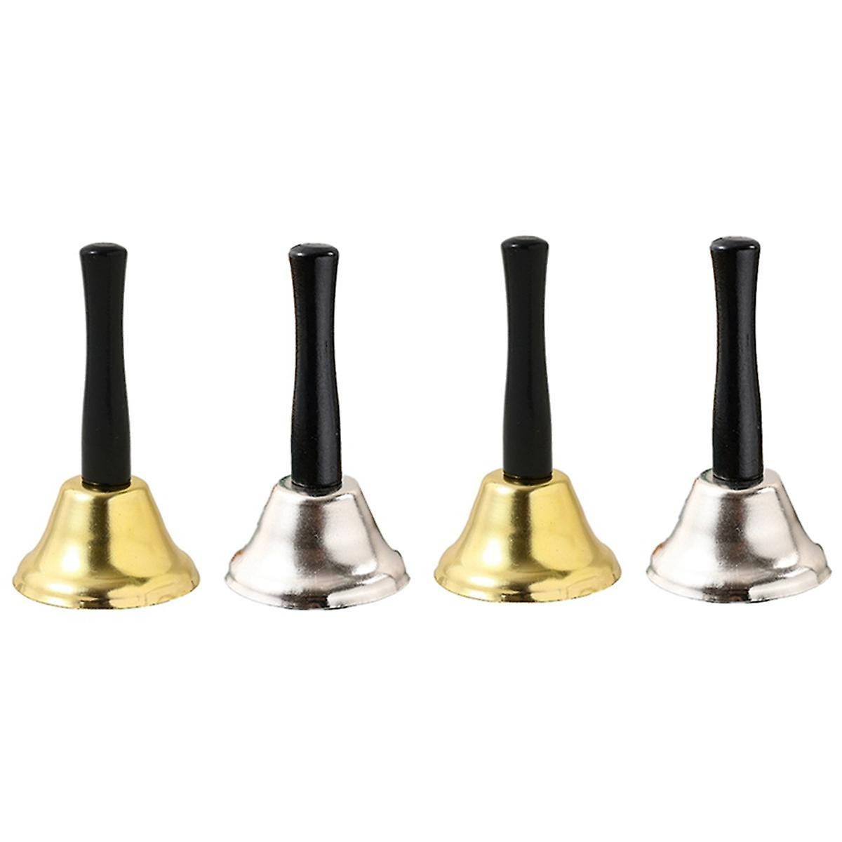 Christmas Style Gold Silver Colors Santa- Jingle Bell Hand Bell School ...