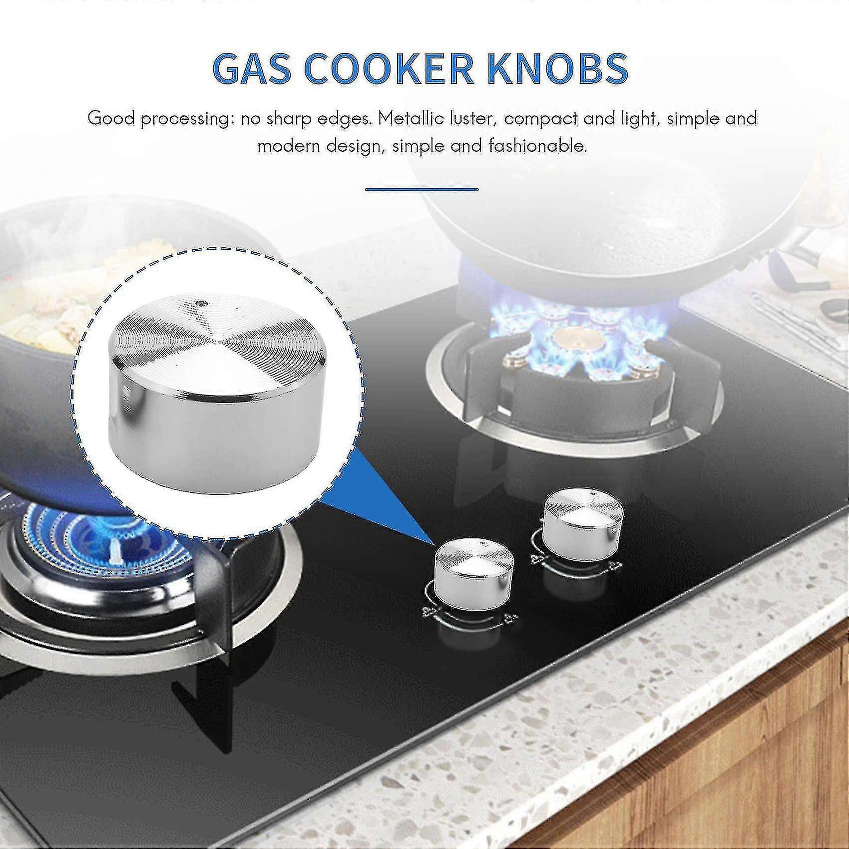 5pcs Metal Gas Stove Knobs 6mm Cooker Control Range Oven Knob Knob Gas ...