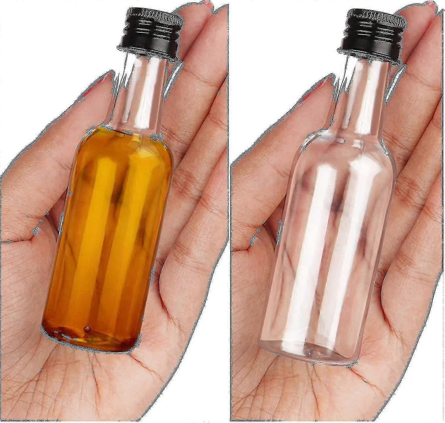 Mini Liquor Bottles (24 Pack) - Reusable Plastic 50ml Empty Spirit ...