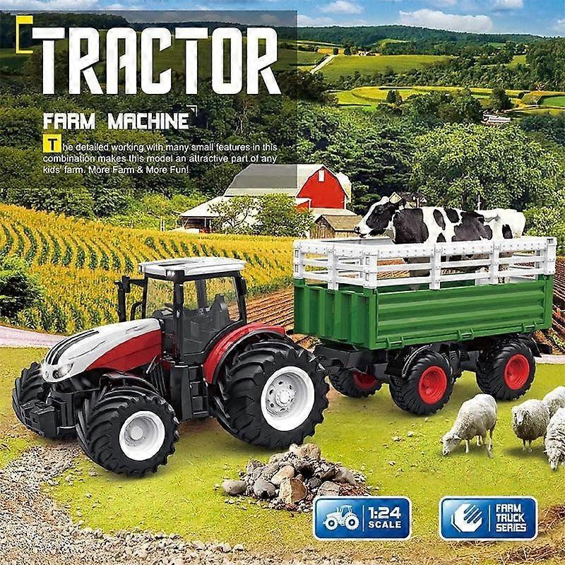 Tractor Remote Control Farm Truck With Trailer, Electric Tractor Farm ...
