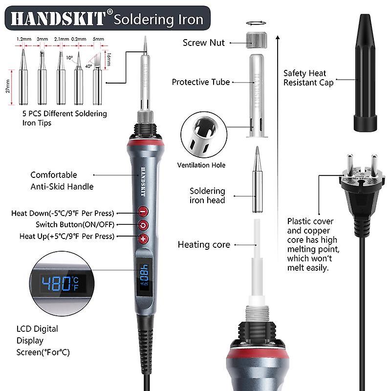 90W Led Handskit Digital Soldering Iron Kit 110v/220v Adjust ...
