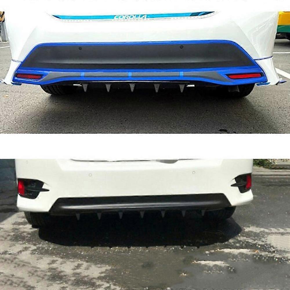 High quality3/5 Shark Fin Car Rear Bumper Lip Diffuser Spoiler Sticker ...