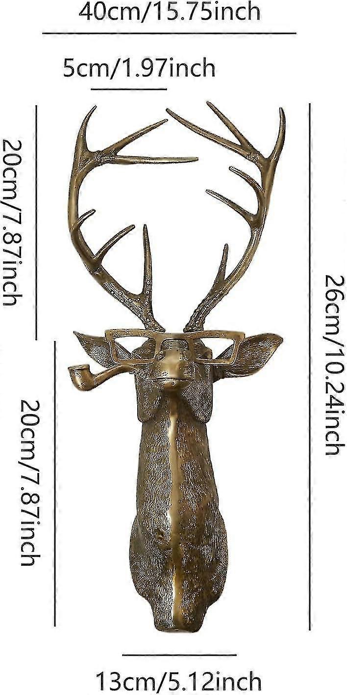 Animal Head Sculpture, Innovative Antique Deer Head Wall Decor With ...