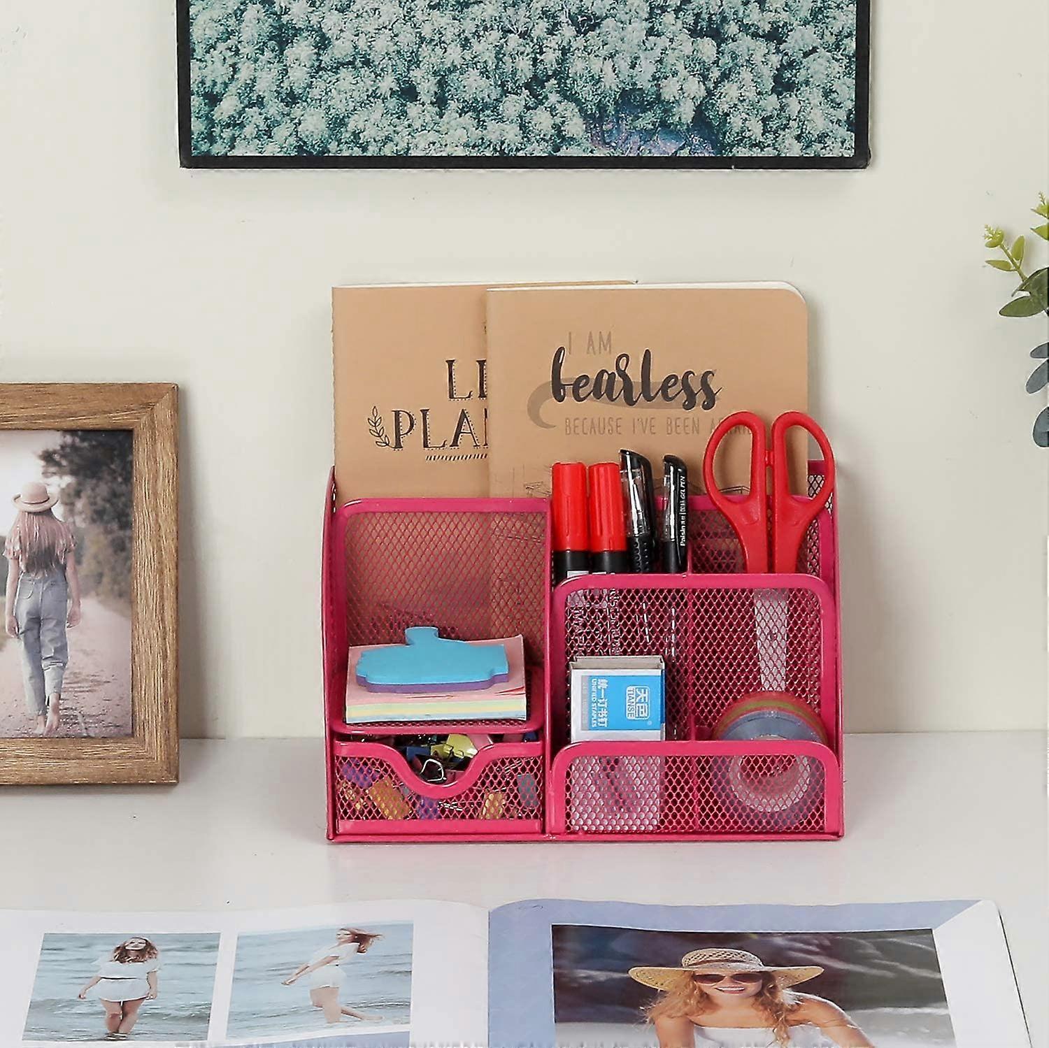 Office Mesh Desk Tidy Versatile Stationery Storage Desktop Organiser ...