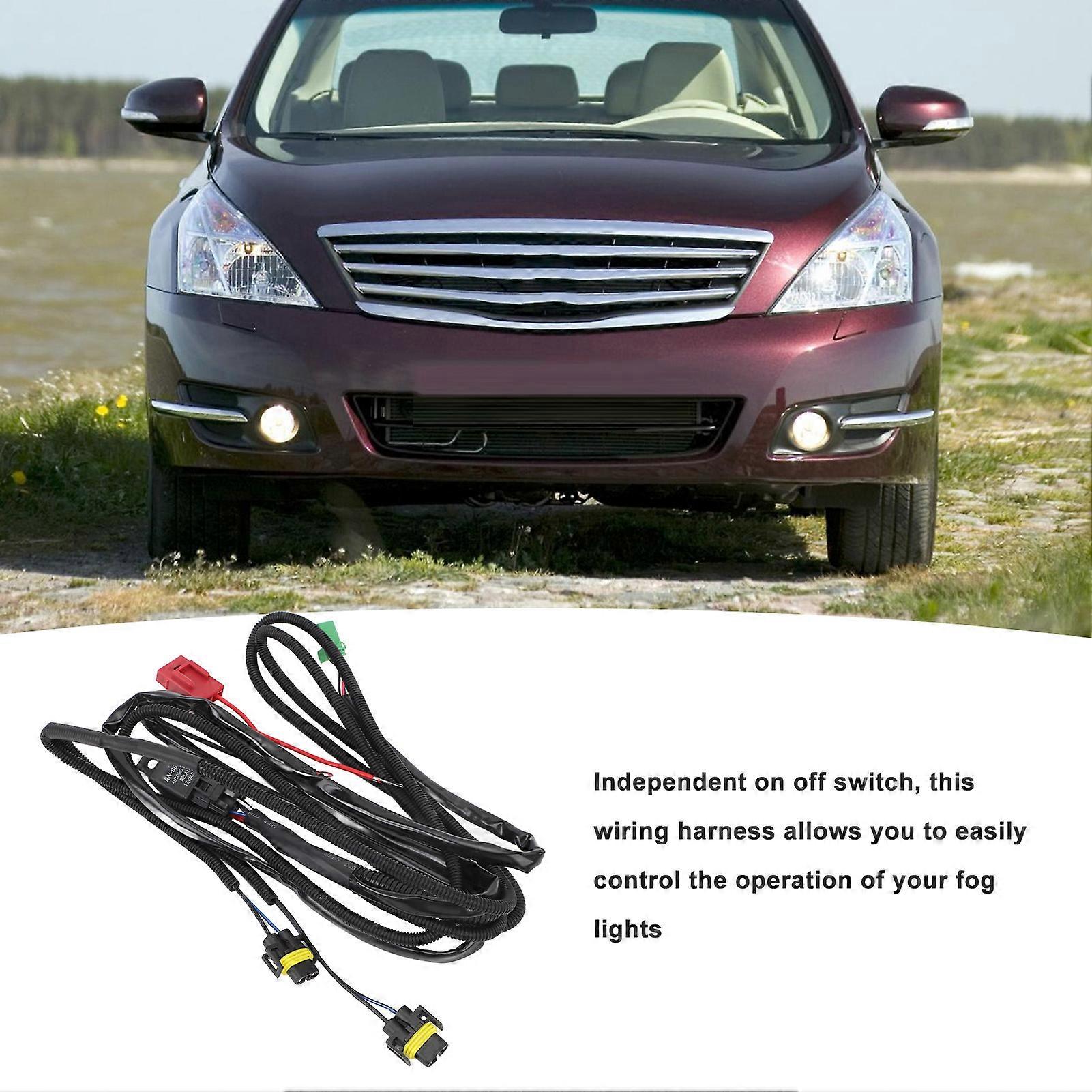 DC12V H11 LED Fog Light Relay Wiring Harness Indicator On Off Switch ...