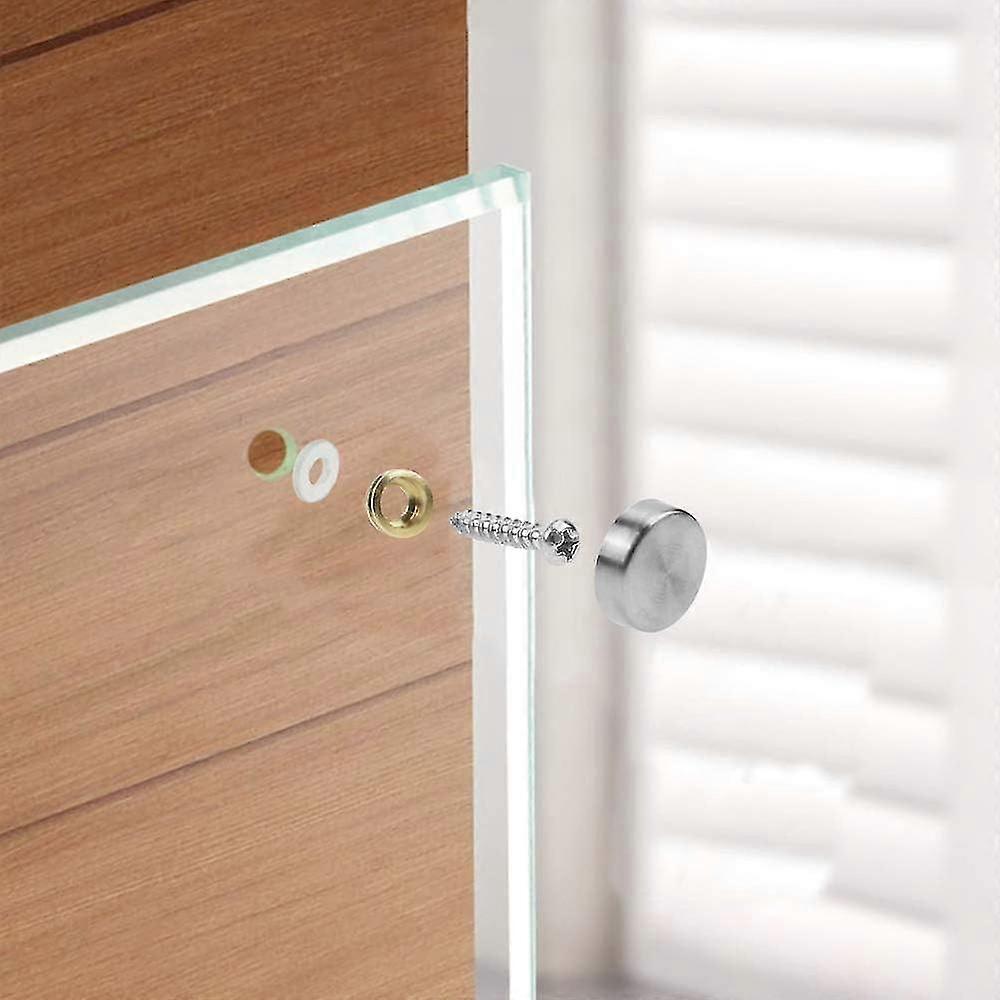 12 Pcs 16mm Mirror Screws Stainless Steel Mirror Nails Mirror Screws ...