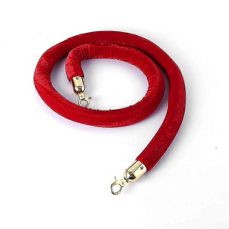 2 Pcs 1.5m Red Velvet sSanchion Rope Crowd Control Rope Barrier with ...
