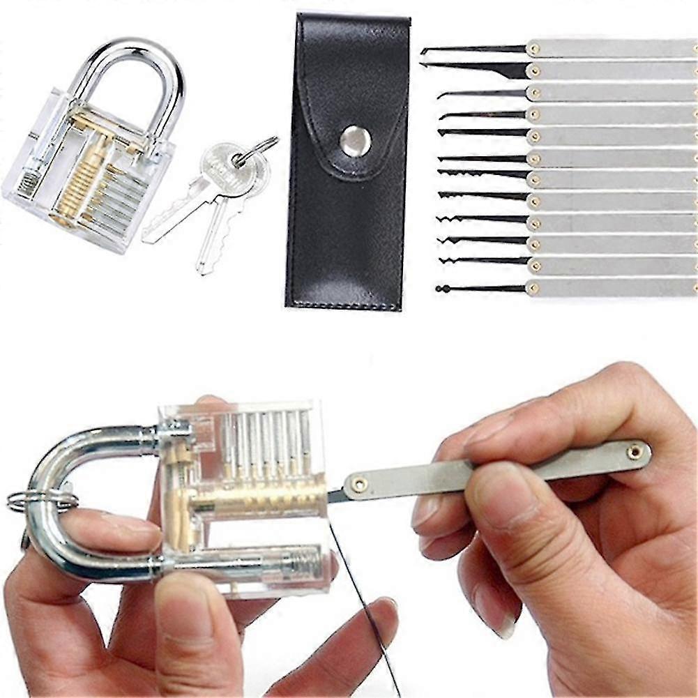 15pcs/set Lock Pick Tools Unlocking Set Key Extractor Practice Lock ...