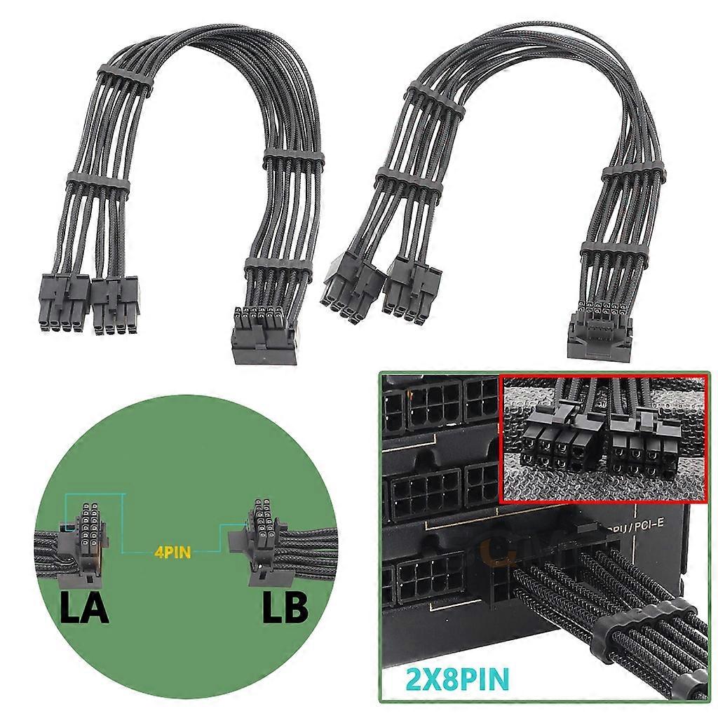 CPU 2x8 PCIE to 16Pin 12+4 Adapter Connector PCIE5.0 16Pin to 2x8Pin ...