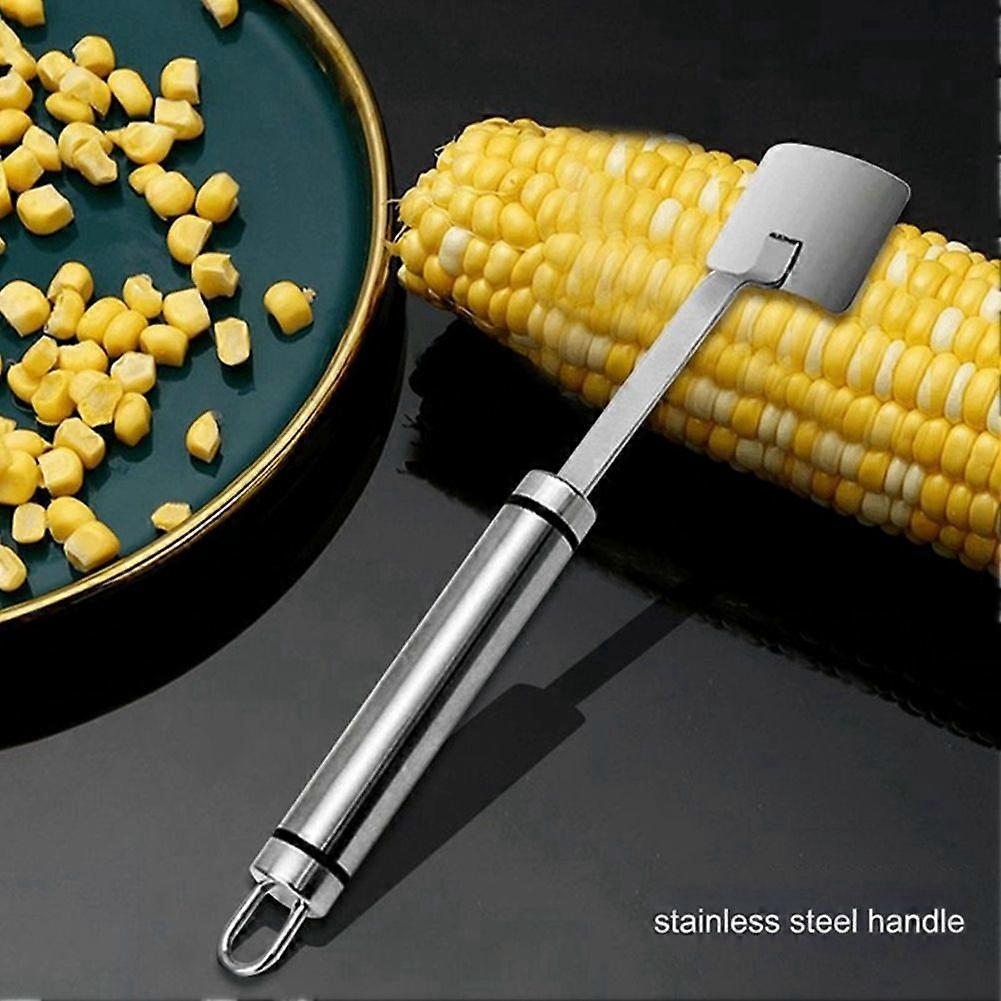 Long Handle Stainless Steel Corn Stripping Tool, Corn Peeler for Corn ...