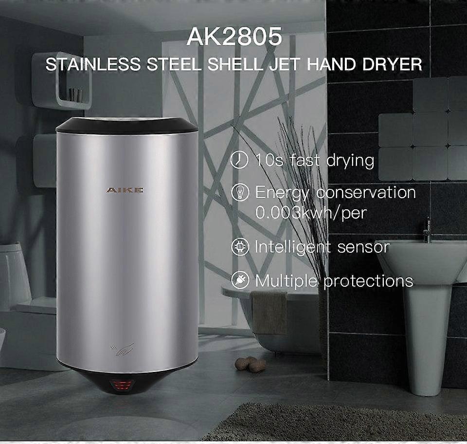 304 Stainless Steel Automatic SensorJet Hand Dryer High Speed Airflow ...
