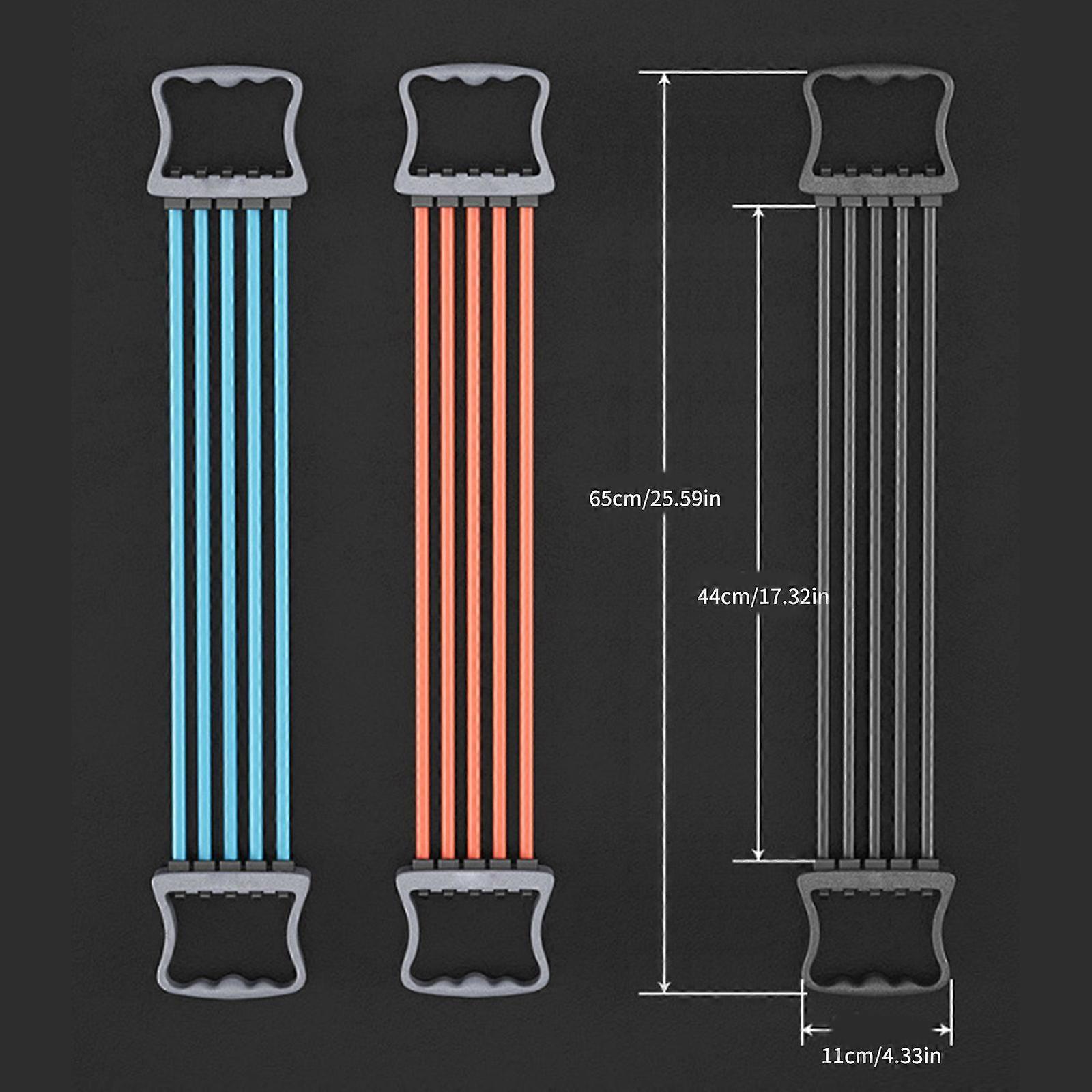 Chest Expander Arm Muscle Exerciser with 5 Springs Strength Trainer for ...