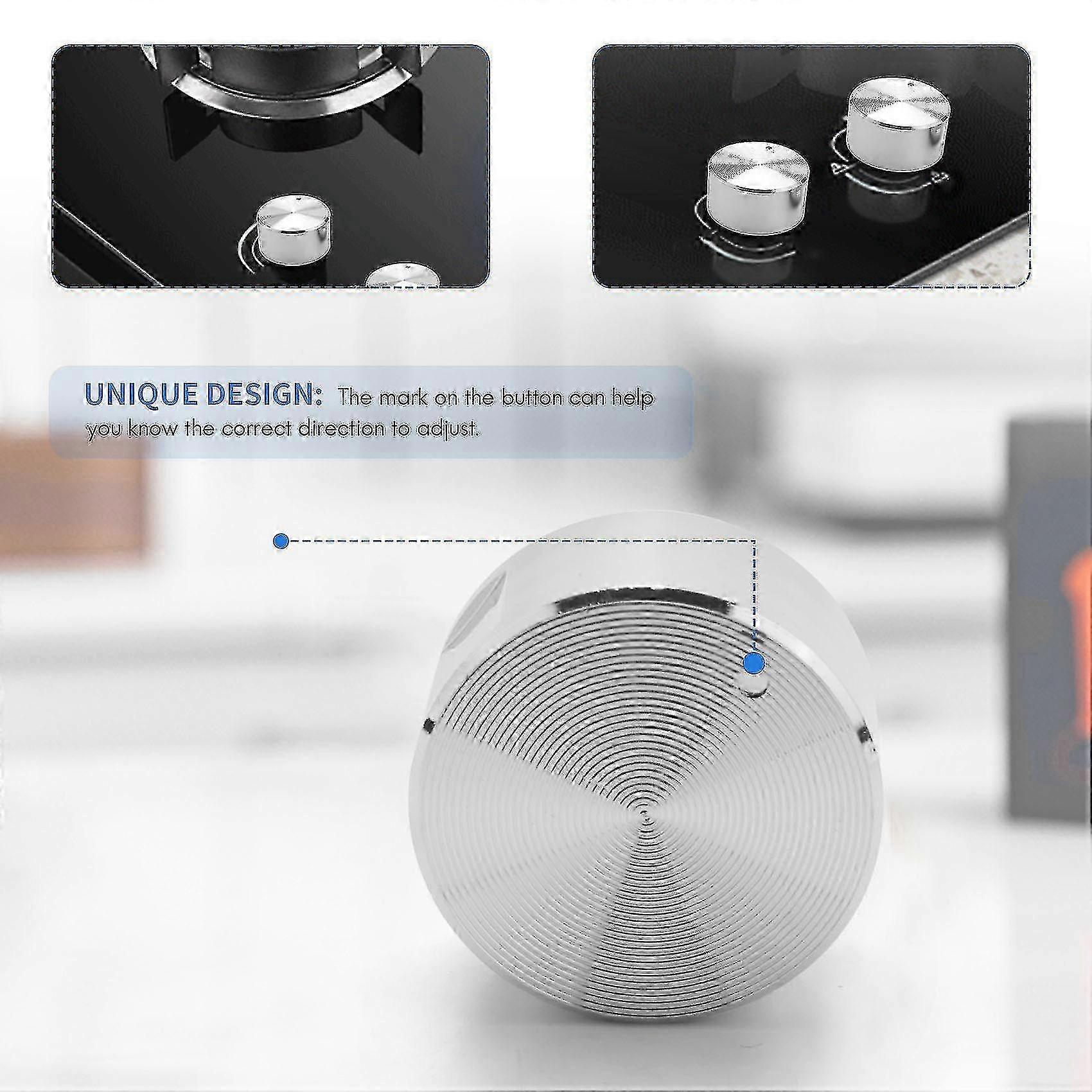 5-Pack Stainless Steel Gas Stove Knobs 6mm, Oven Cooker Control ...