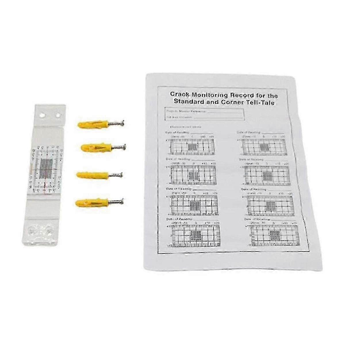 Crack Width Measurement Tool, Clear Acrylic Corner Gauge with Caliper ...