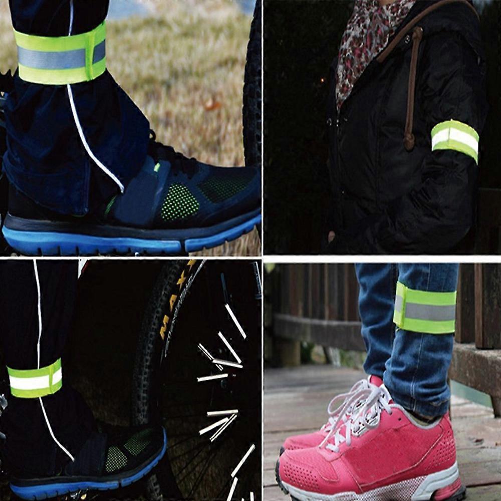 4 Pieces Reflective Bands Reflector Bands for Wrist, Arm, Ankle, Leg ...