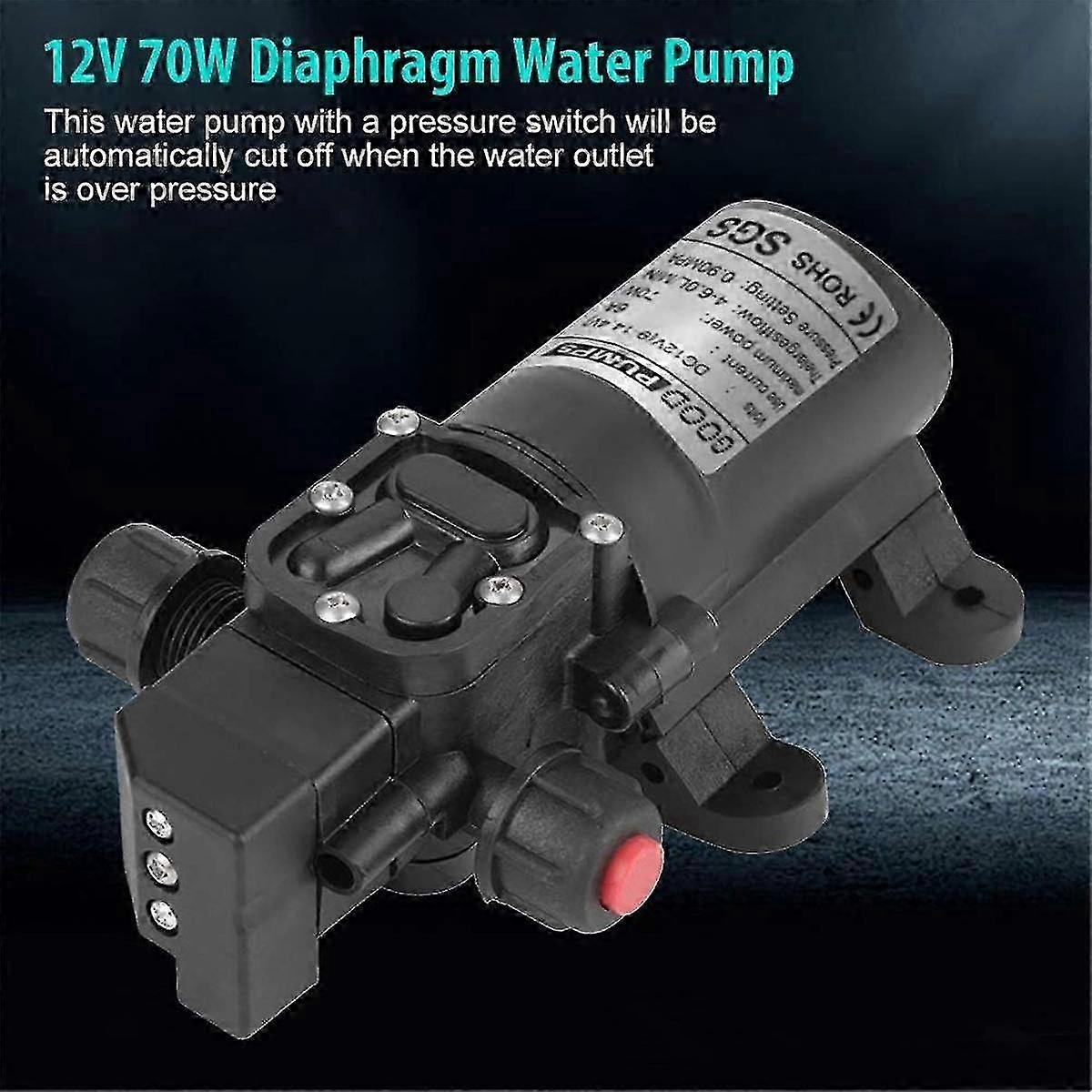 12V Water Pump, 12 Volt Water Pump, DC 12V 6A 70W Electric Water Pump ...