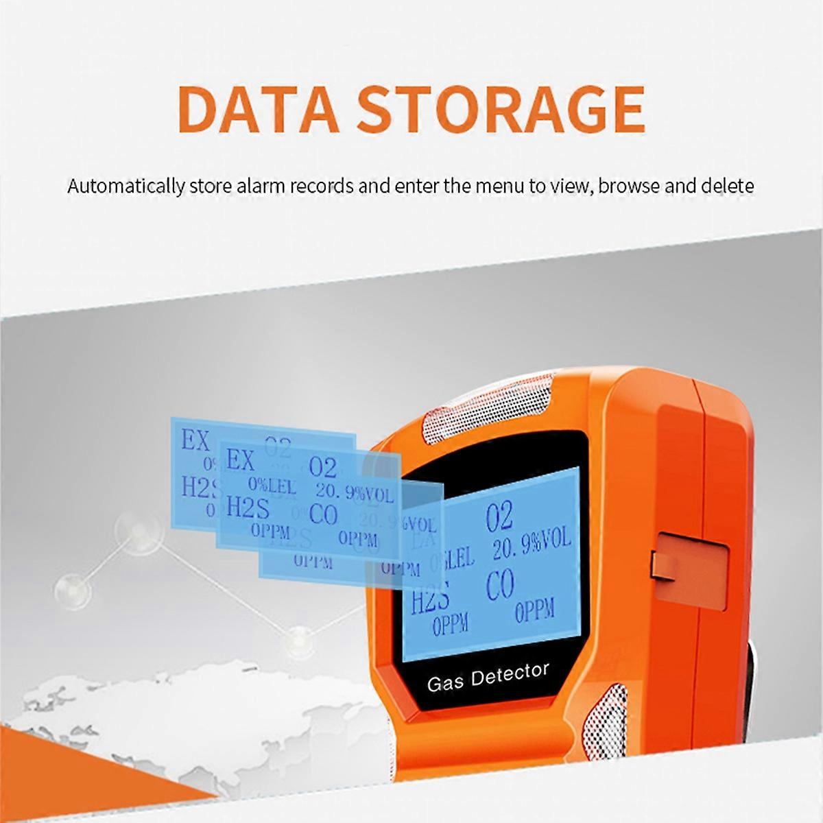 Multi Gas Detector Gas Meter O2 H2S CO 4 in 1 Oxygen Hydrogen Sulfide ...