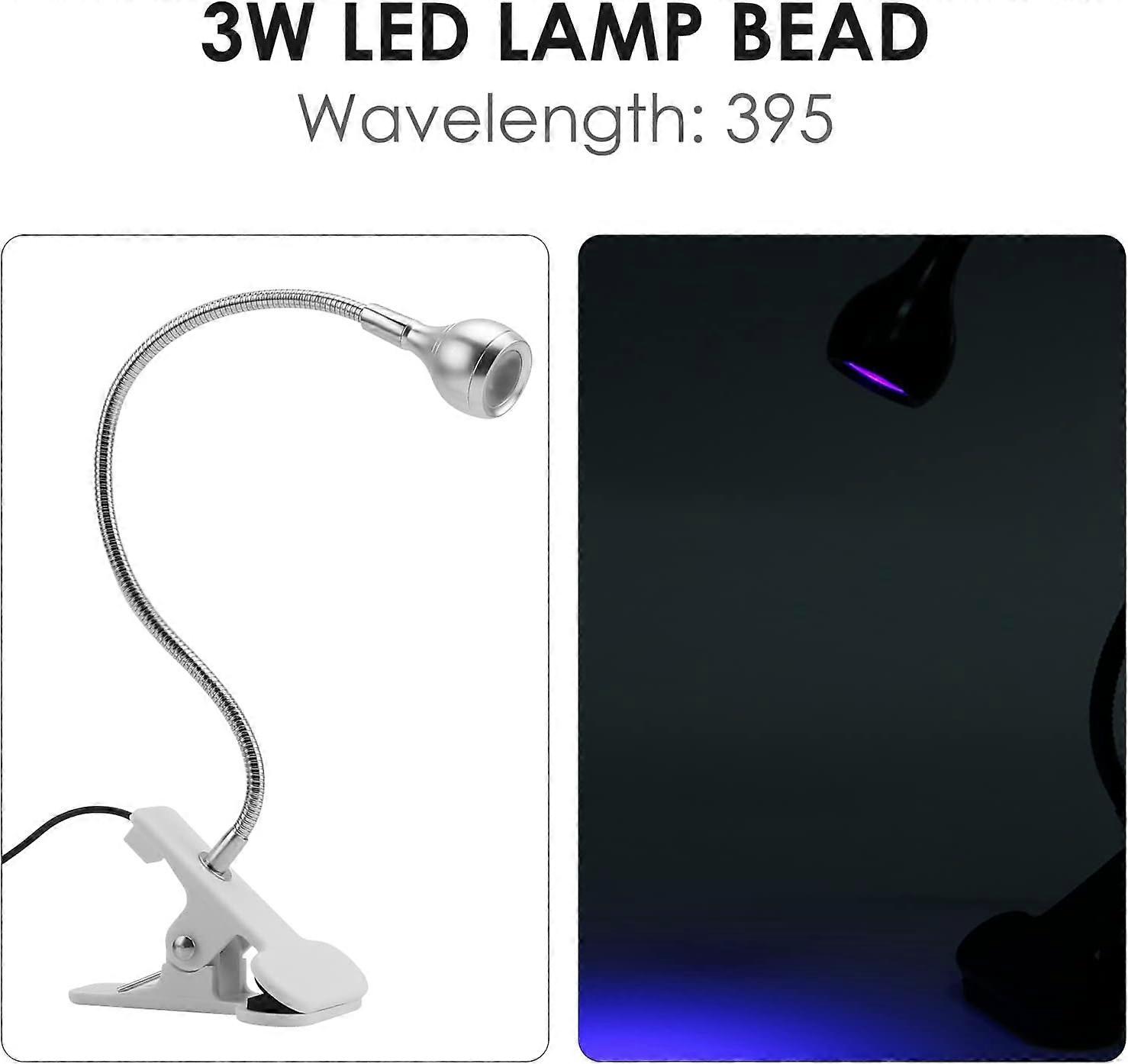 UV Silver UV Treatment USB Purple Lamp Bead Holder Plug and Play 3W USB LED Lamp | Fruugo UK