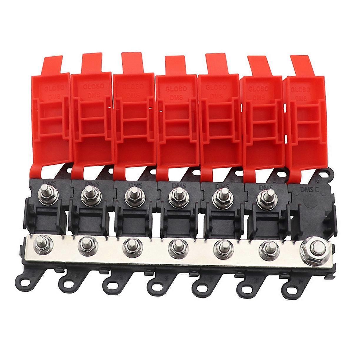 6 Way Distribution Block Car Midi Fuse Box Block Holder 200A Bolt on ...