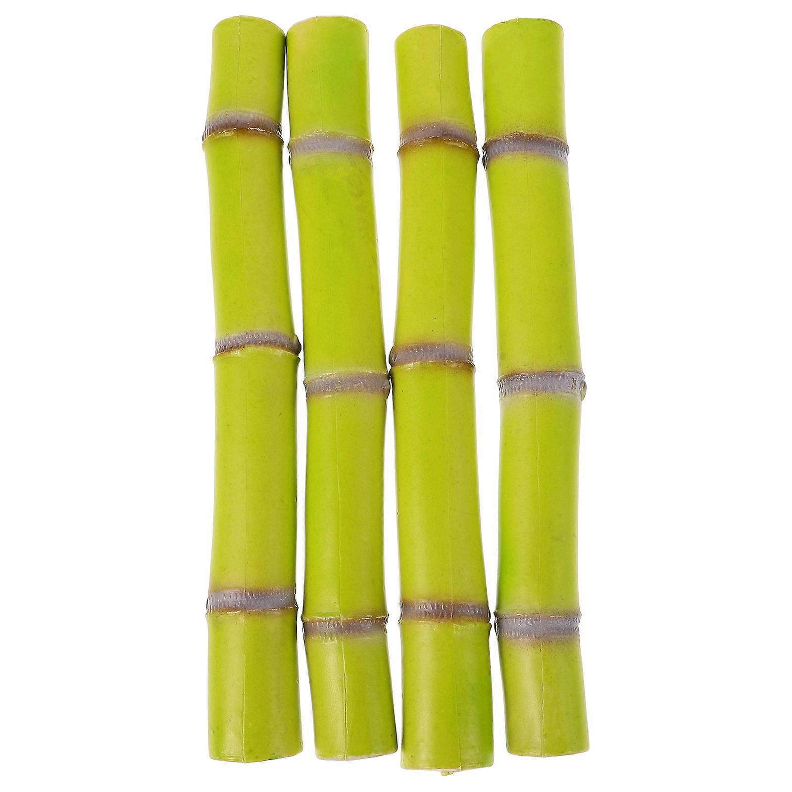 4 Pcs Realistic Fake Sugar Cane Models Artificial Plants for Restaurant ...