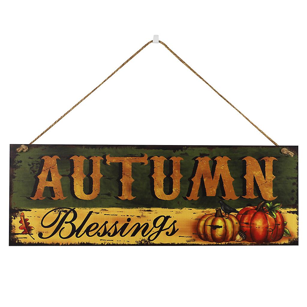 Welcome Autumn Hanging Door Sign Plaque Wooden House Decorations ...