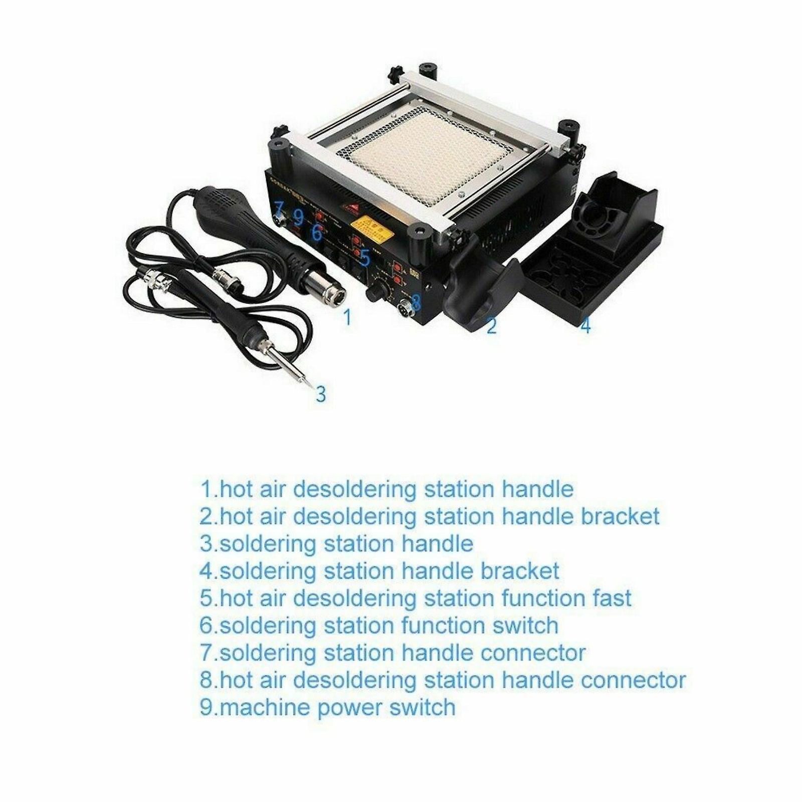 3 In 1 rework solder station 863 bga soldering stations infrared rework ...
