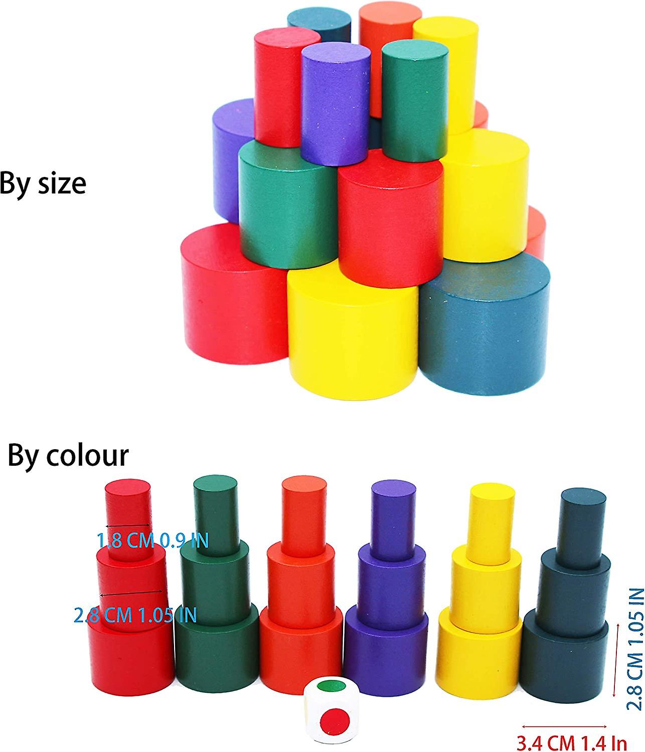 TOWO Wooden Stacking Blocks Balancing Game for Children - Moon ...