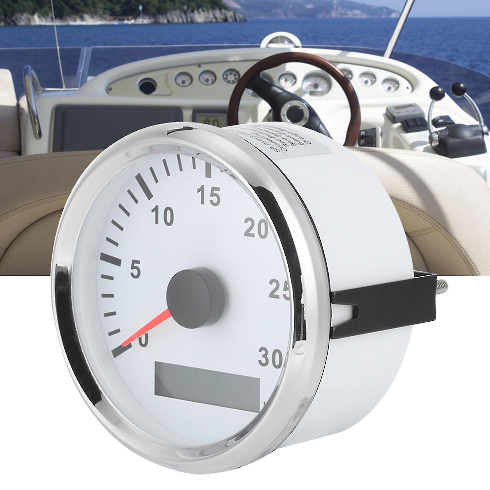 85Mm / 3.3in boat tachometer sensor ip67 tacho gauge 12v / 24v red ...