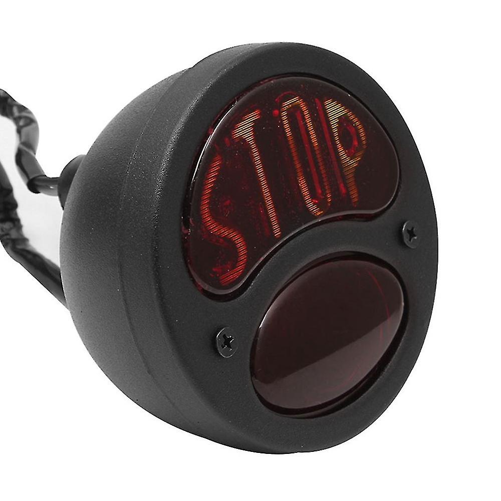 Universal Stop 12v Motorcycle Cafe Racer Retro Red Rear Tail Light ...