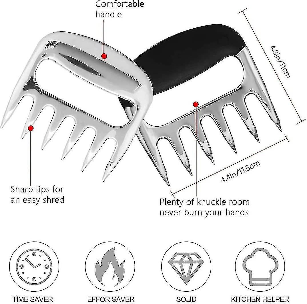 Bbq Pork Claw, Stainless Steel Bear Claw Shredded Claw, Pulled Pork ...
