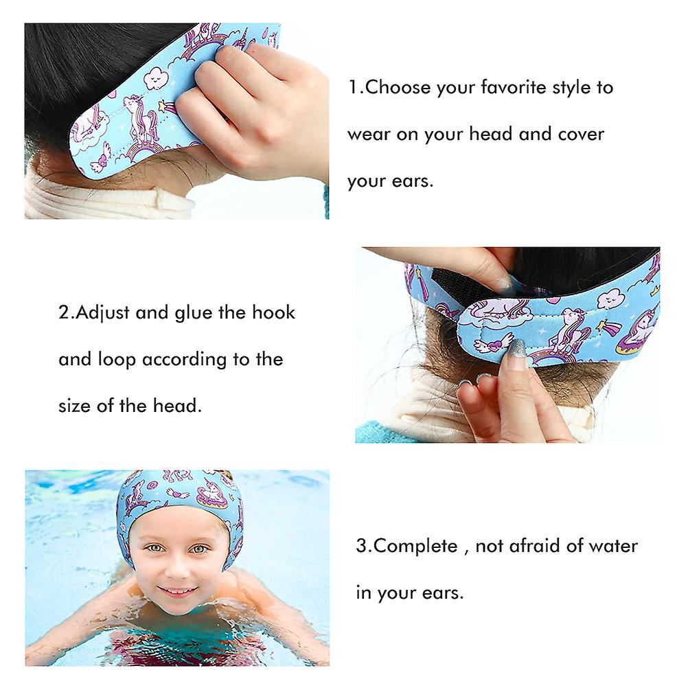 4Pcs Adults Swimming Headband Neoprene Swimming Ear Band Ear Protection ...