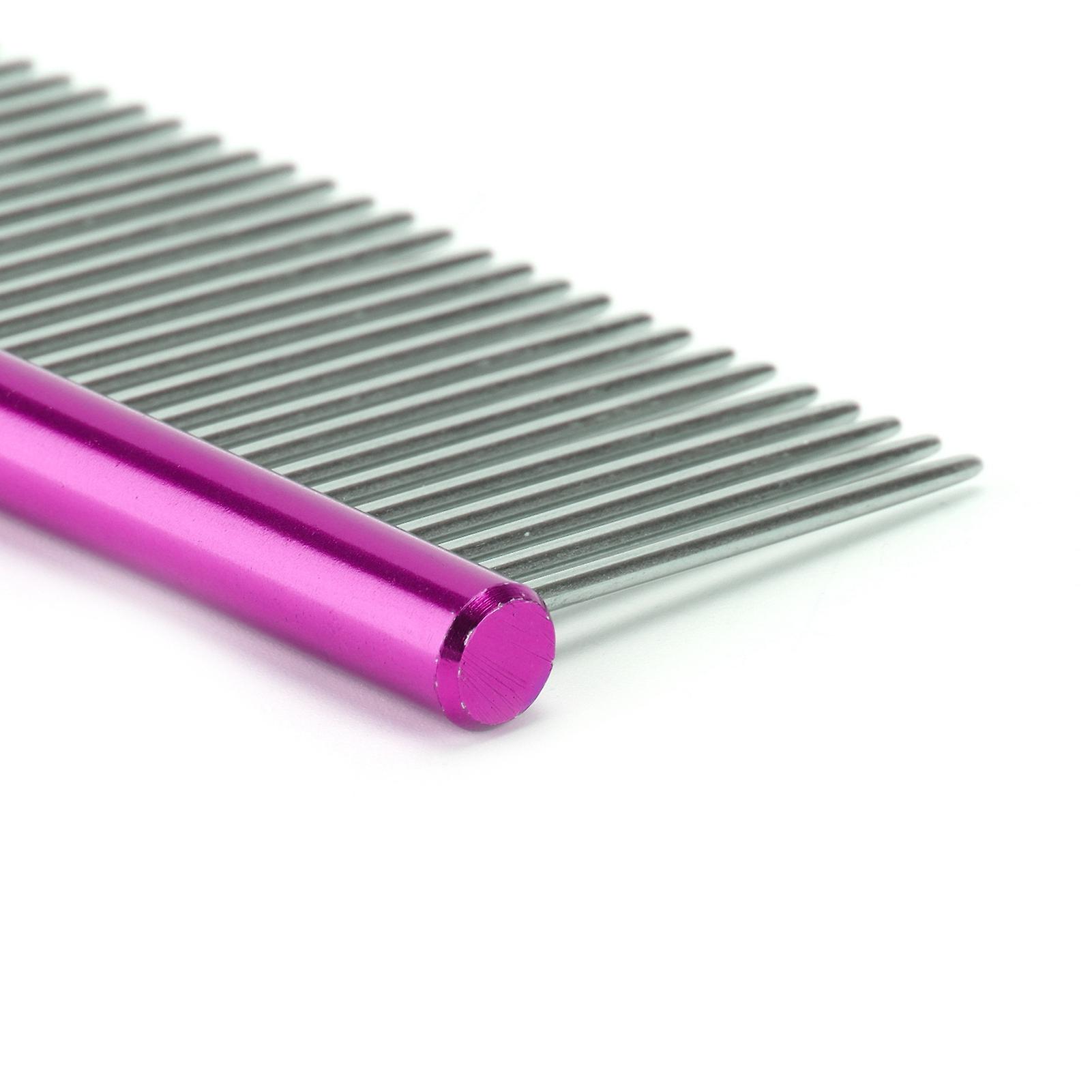 19cm M068 Stainless Steel Pet Comb - Purple, Removes Tangles and Knots ...