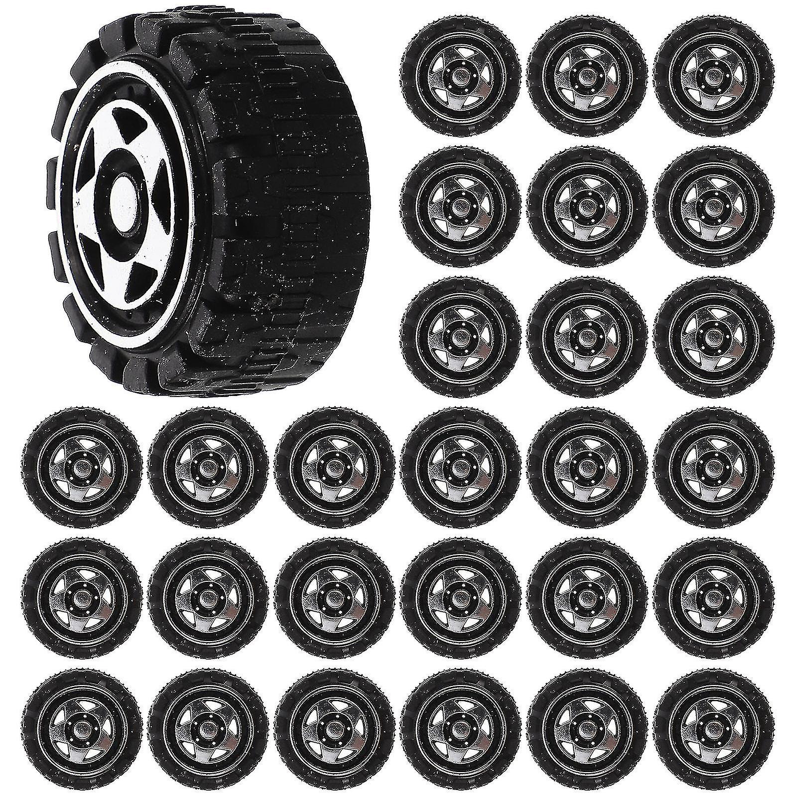 50pcs Toy Wheels Toy Car Wheels Replacement Car Wheels Diy Car Assemble ...