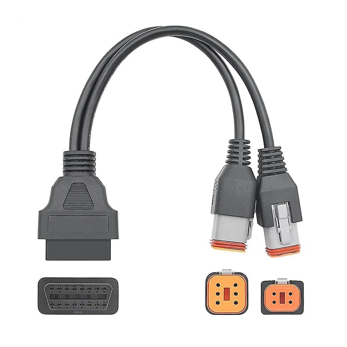 Obd2 Cable For 4pin+6pin 2 In 1 Motorcycle Obd Scanner Adapter ...