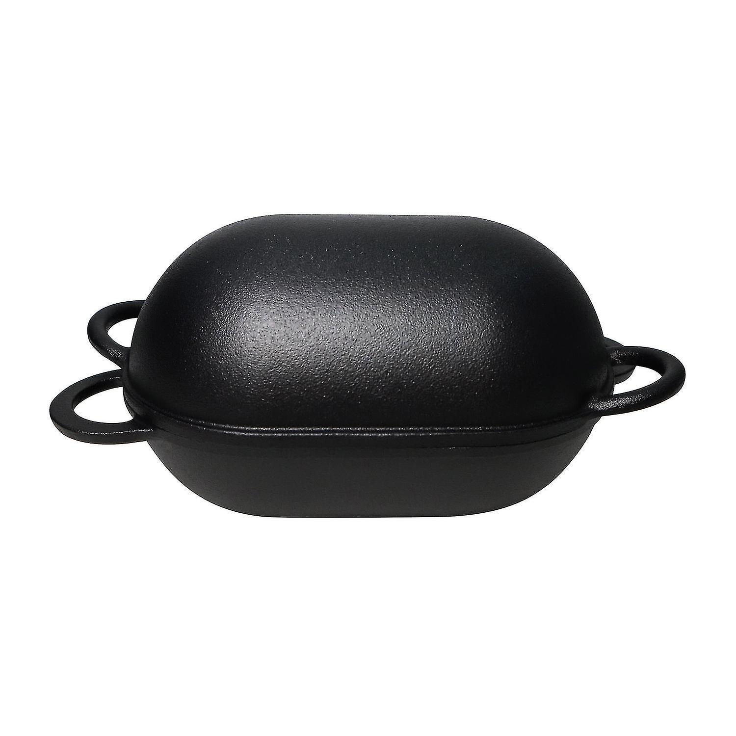 Cast Iron Bread Pan Dutch oven with Lid – Oven Safe Form for Baking ...