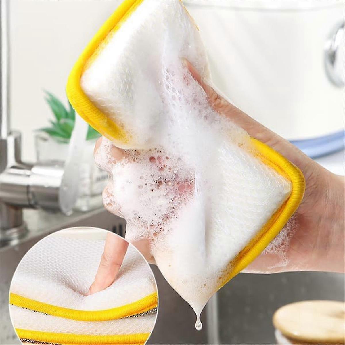 Kitchen Dish Sponge for Washing Dishes Cleaning Kitchen, Dual-Sided ...