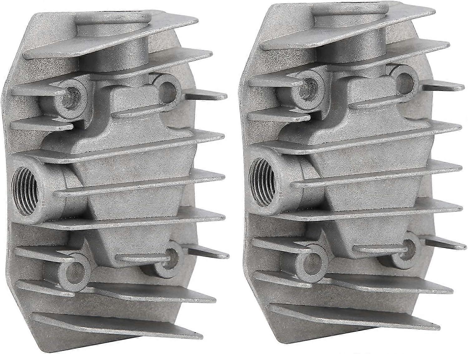2Pcs Air Compressor Cylinder Head, 4/3/5P Aluminum Fittings Cooling ...