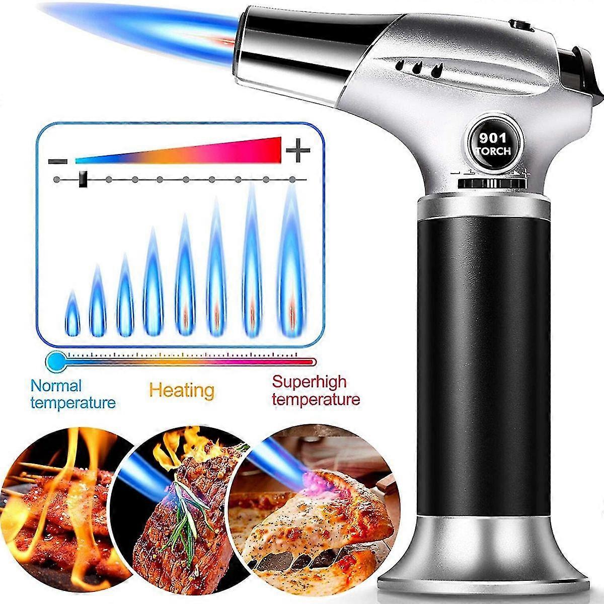 Butane Torch, Kitchen Refillable Butane Blow Torch With Safety Lock And ...