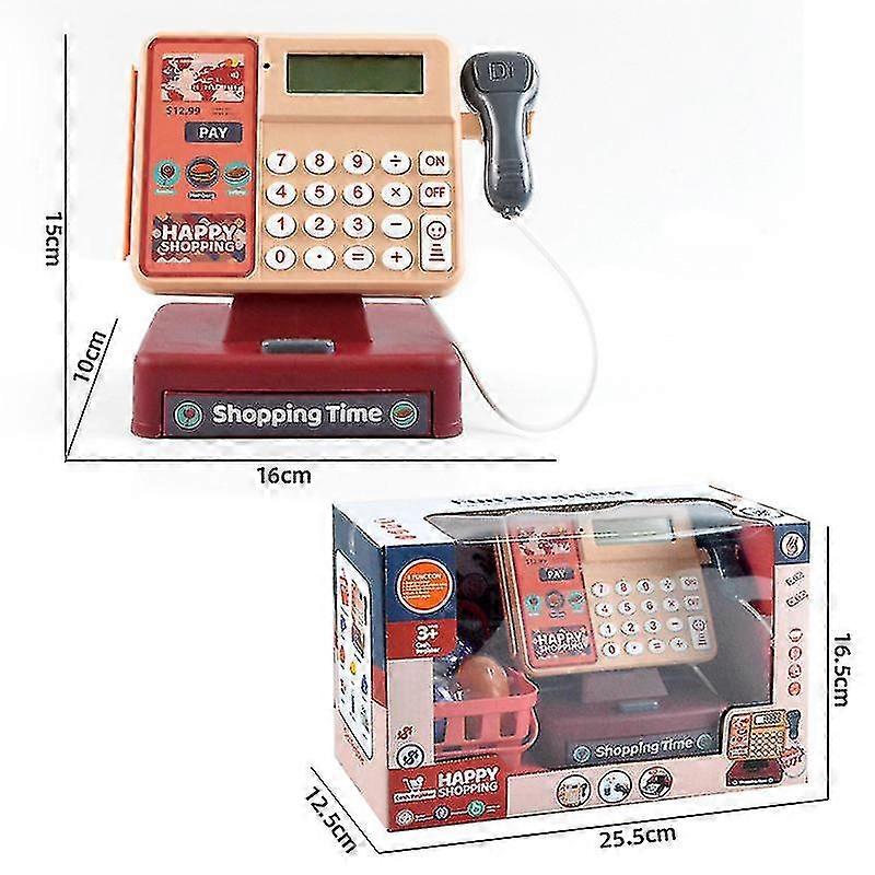 Register Playset Pretend Play Electronic Cash Toy Realistic Actions And ...