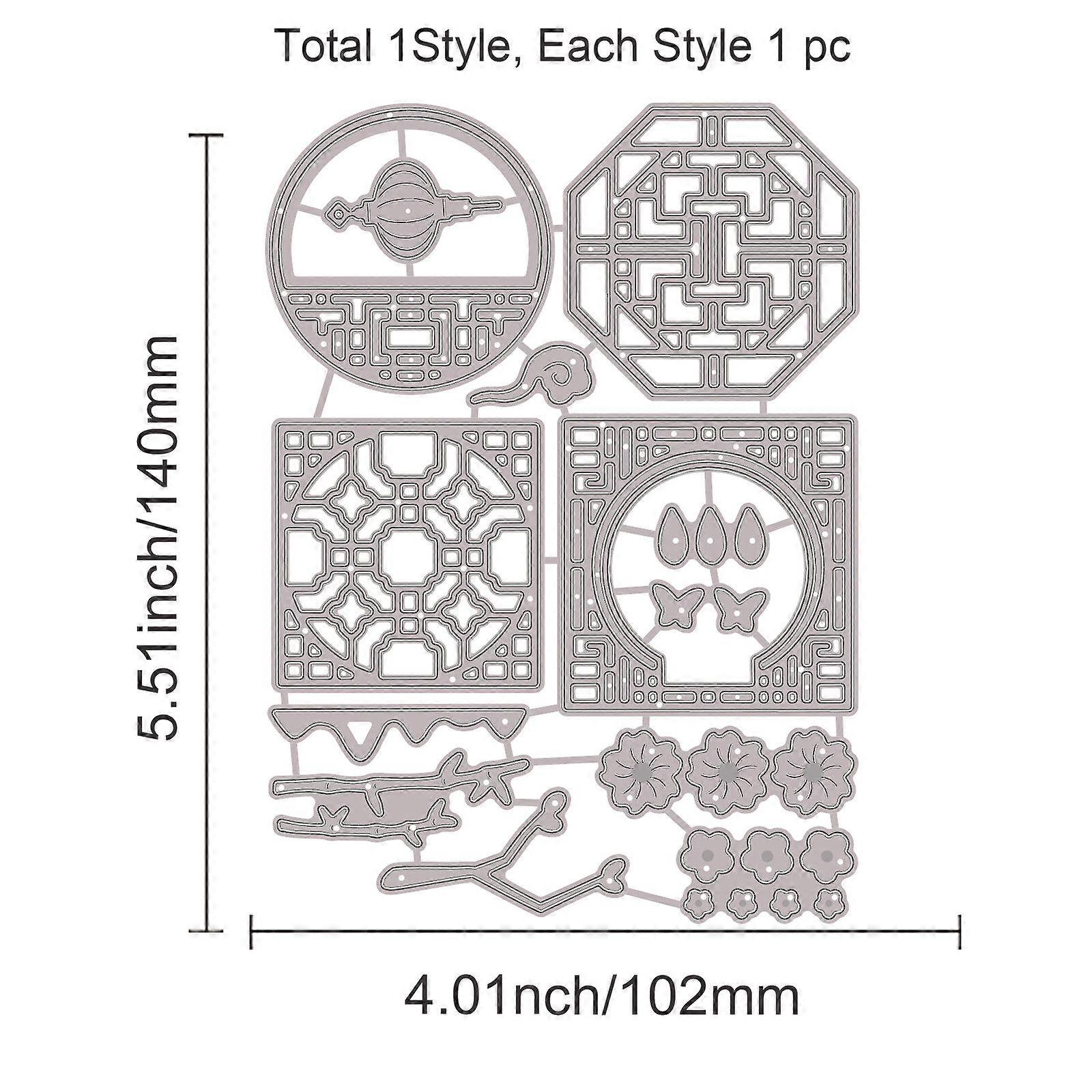 Chinese Window Flower Pattern Decoration Template Reusable carbon steel ...
