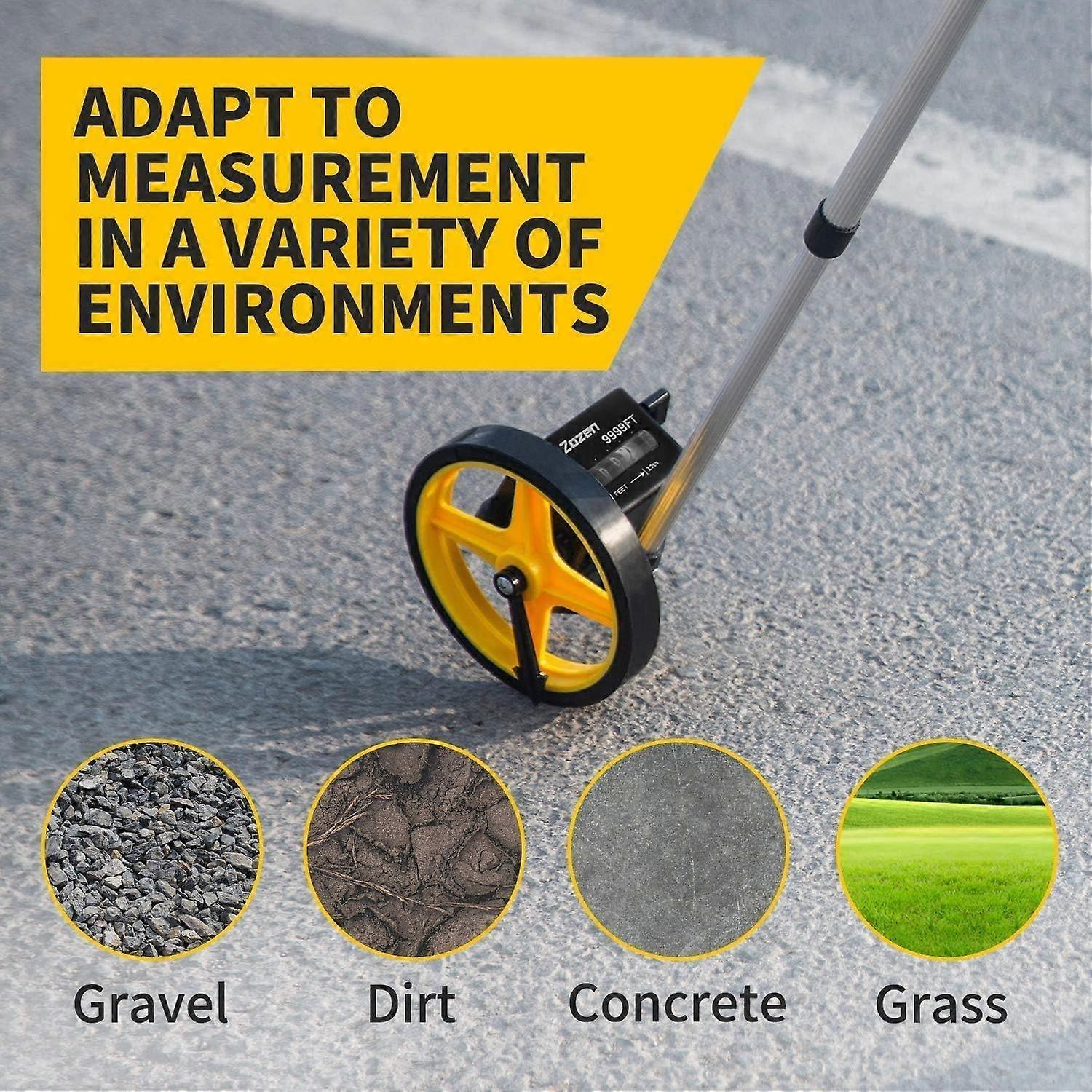 Zozen Measuring Wheel Telescopic Measure Wheel 6-Inch, Distance ...