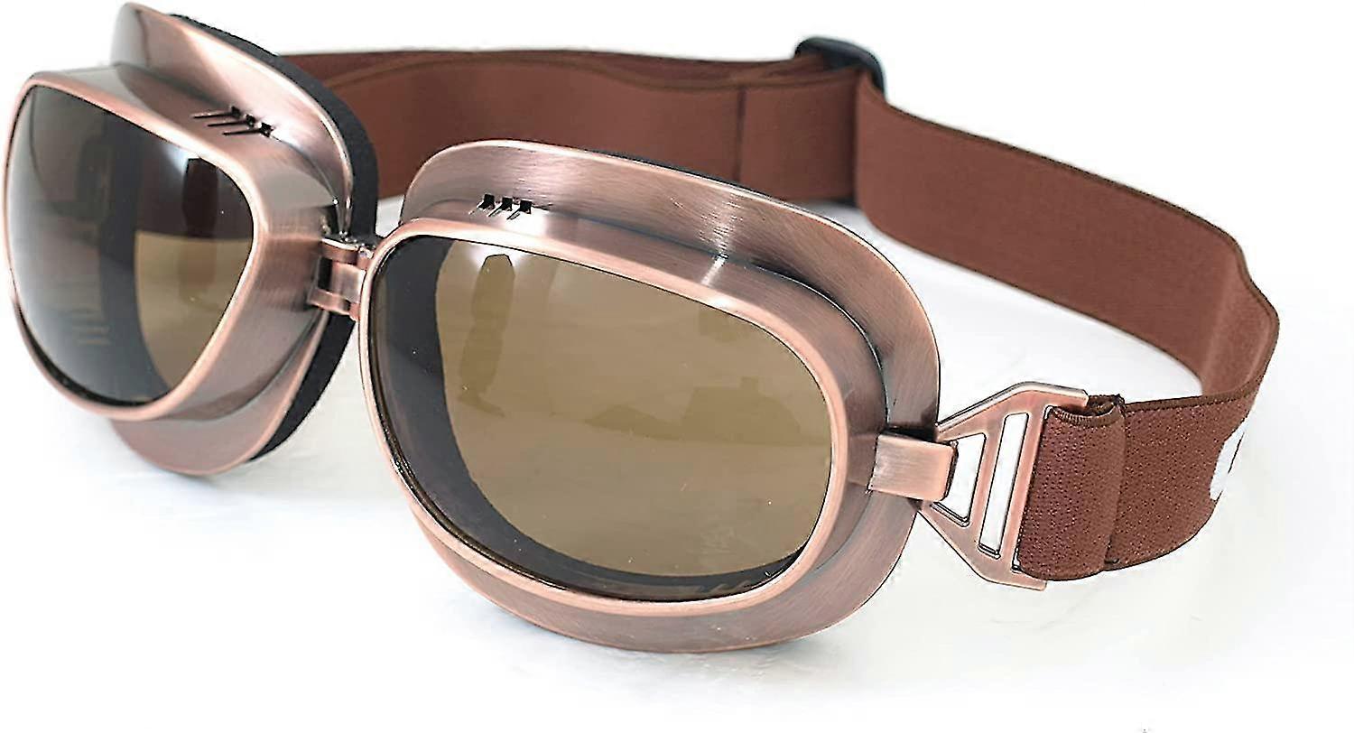 Vintage Aviator Pilot Style Motorcycle Goggles Cruiser Scooter Goggle ...