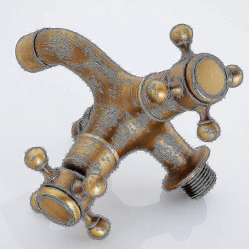 Double Drain Garden Faucet Antique Style Double Ball Garden Faucet ...