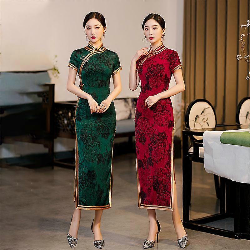 JWL-10 Color Traditional Chinese Cheongsam For Women Retro Elegant ...