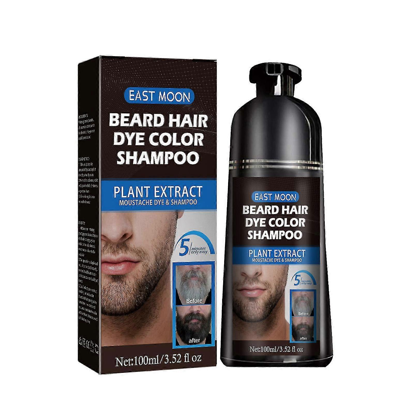 Men Mustache Beard Coloring Natural Look Semi Permanent Beard ...