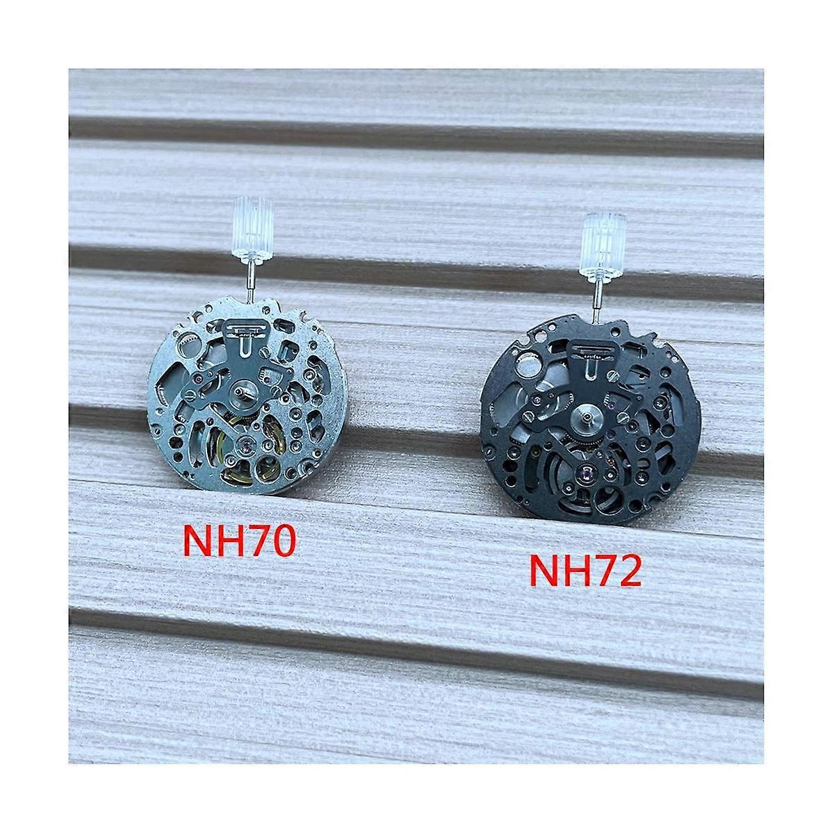 NH70/NH70A Skeletonized Mechanical Movement Black Metal 3 Hands ...