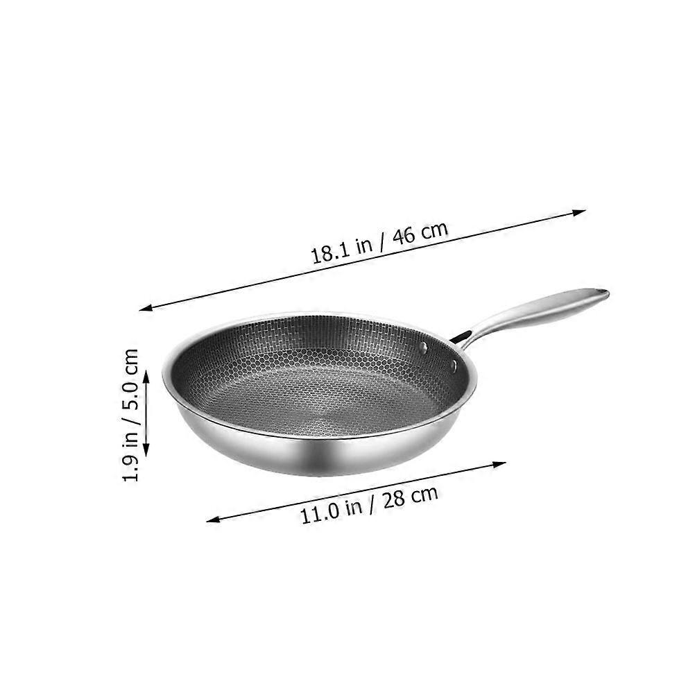 Honeycomb Frying Pan Stainless Steel Frying Pan Thickened Seafood ...