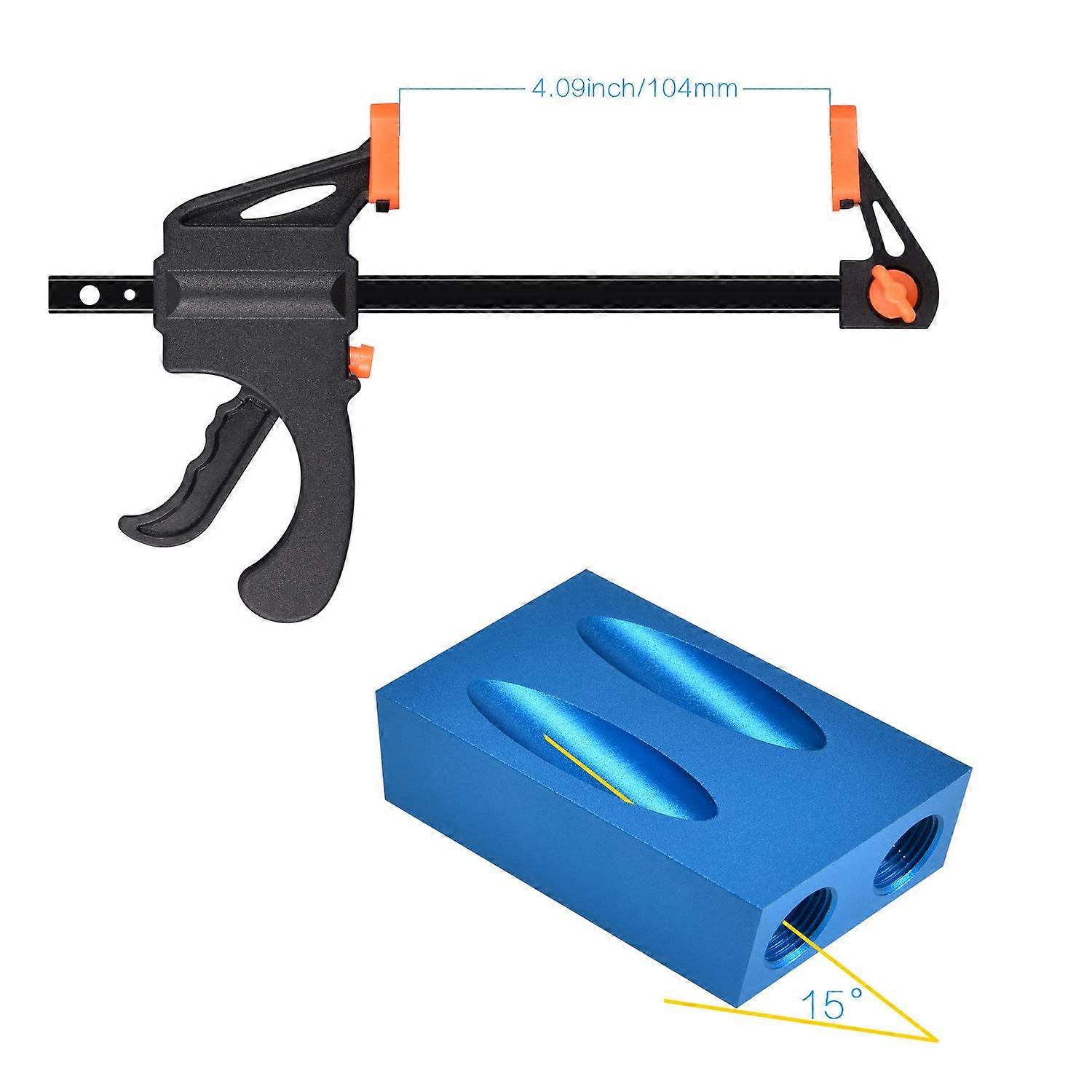 JIZZU 15pcs Oblique Drilling Jig, Woodworking Drilling Guide, 15 ...