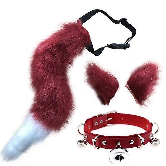 Schwanz und Ohren Set, Long Fox Tail Cosplay Kunstfell Pelz Furry Fox Wolf Tail Kit | Fruugo DE